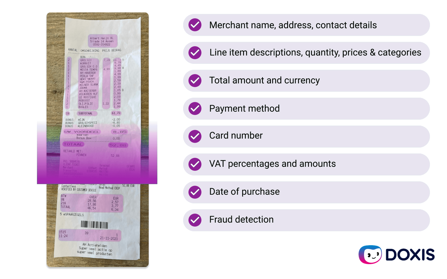 Recolha de dados de recibos de supermercado com OCR e ML