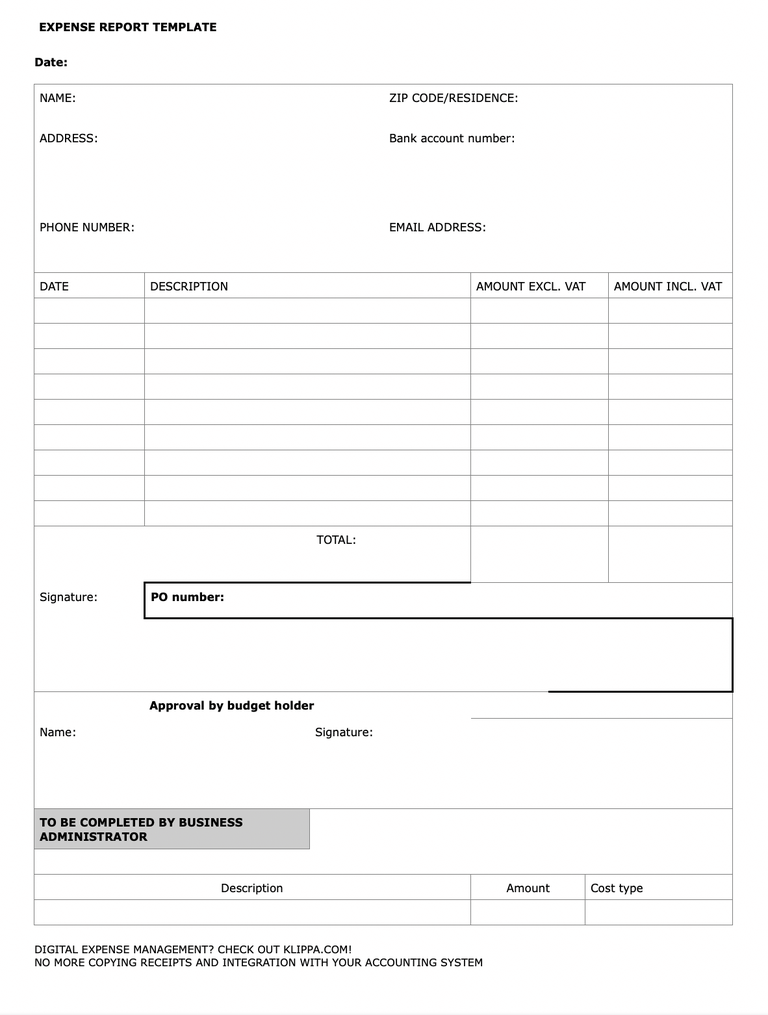 Free Travel Expense Report Template - Word & Excel