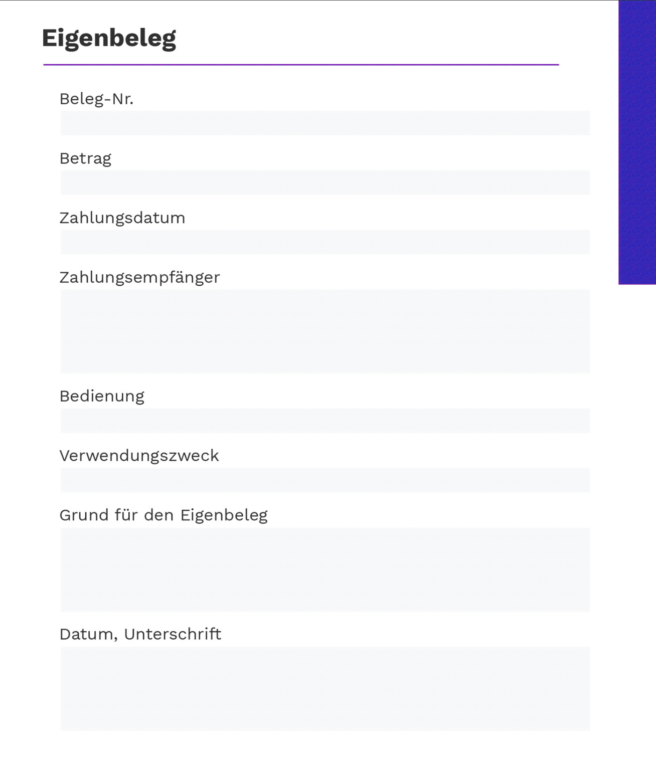 Der Eigenbeleg, warum und wann er benutzt wird - Doxis