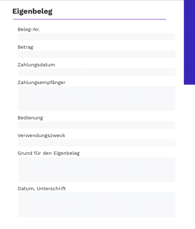 Der Eigenbeleg, warum und wann er benutzt wird - Doxis