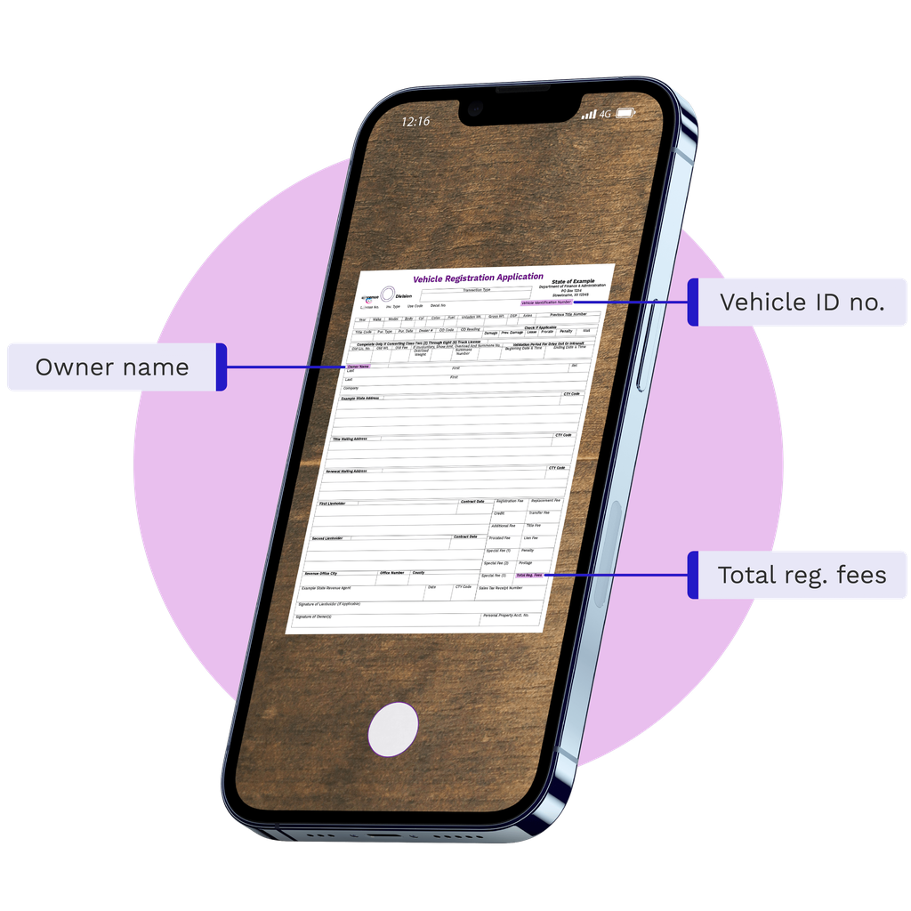 Vehicle Registration OCR | Data Scanning and Processing