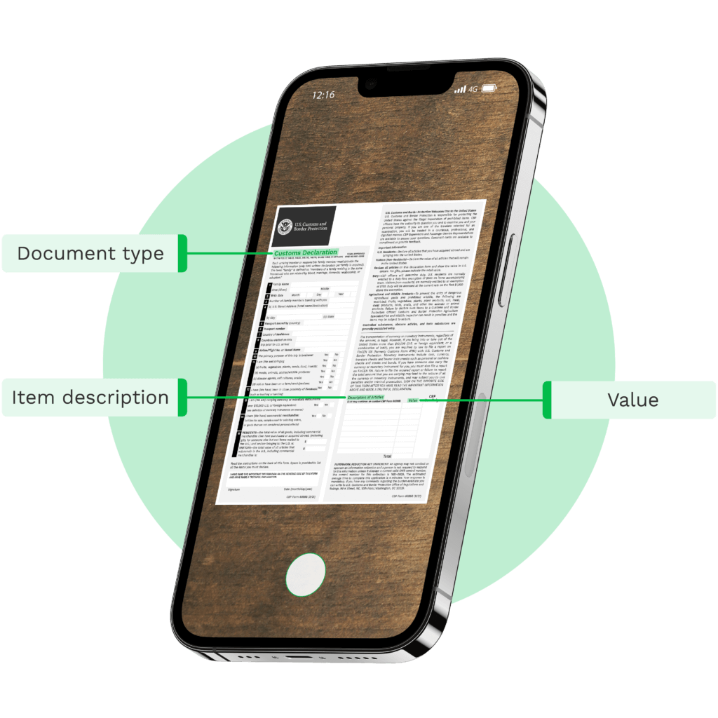 OCR for Customs Declarations - Data Scanning & Processing