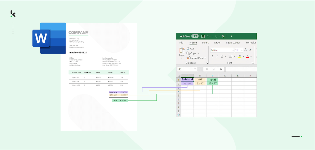 How to Convert a Word Document to Excel - Klippa