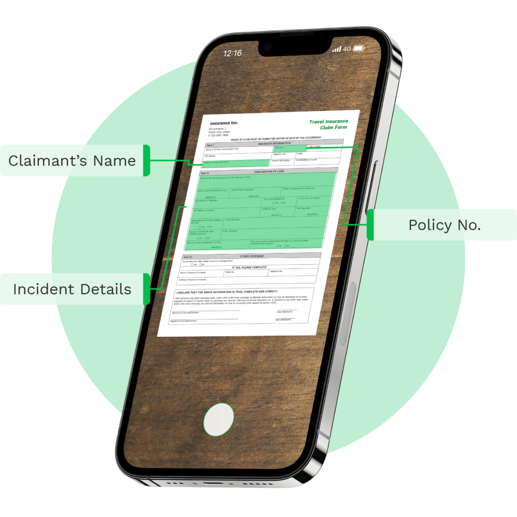 Travel Insurance Claim OCR - Automated Data Extraction API/SDK