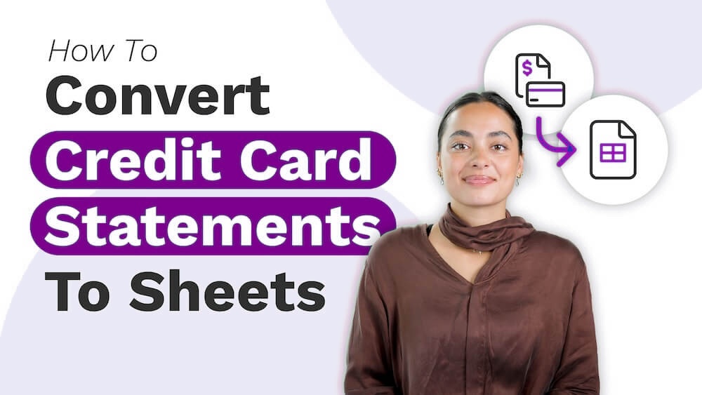 Video: How to Convert Credit Card Statements to Sheets